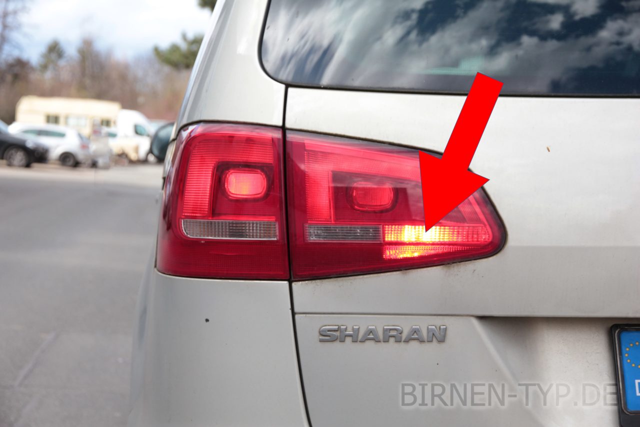 Liste mit allen Birnen für den VW Sharan (2. Gen., Typ: 7N1, 7N2, 2010. ...