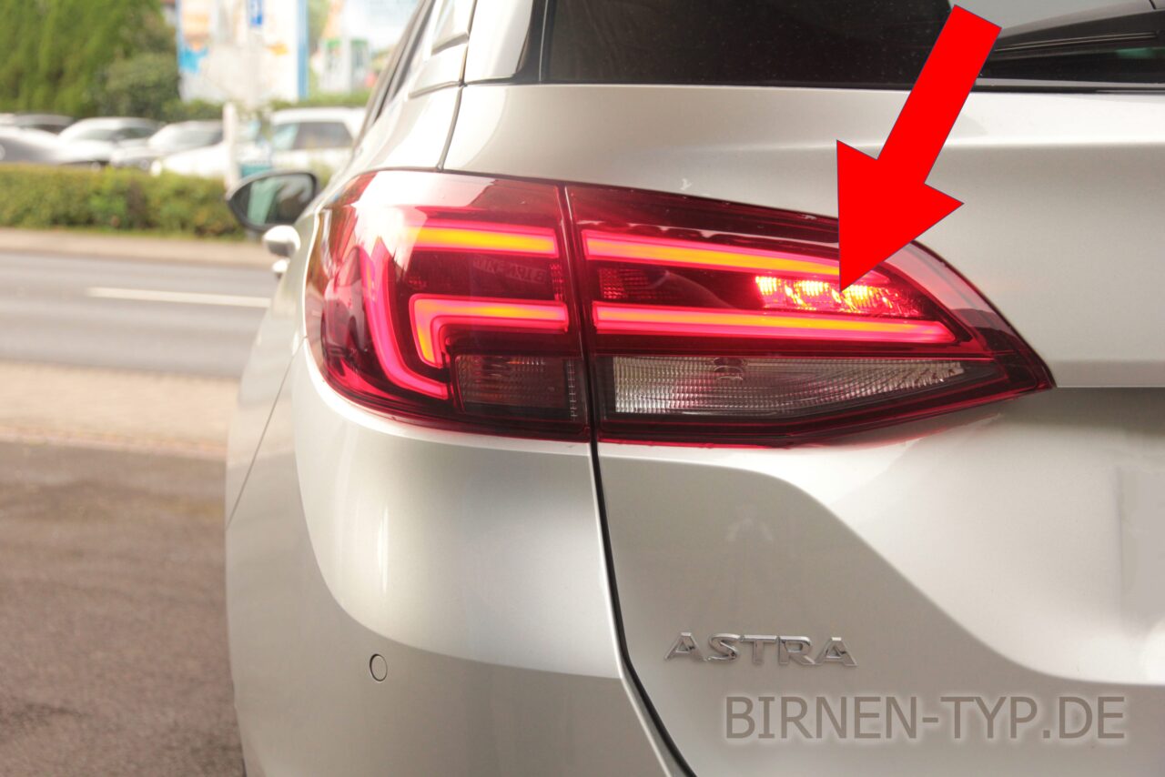 Liste mit allen Birnen für den Opel Astra K (Typ: B16, 2015-2021)